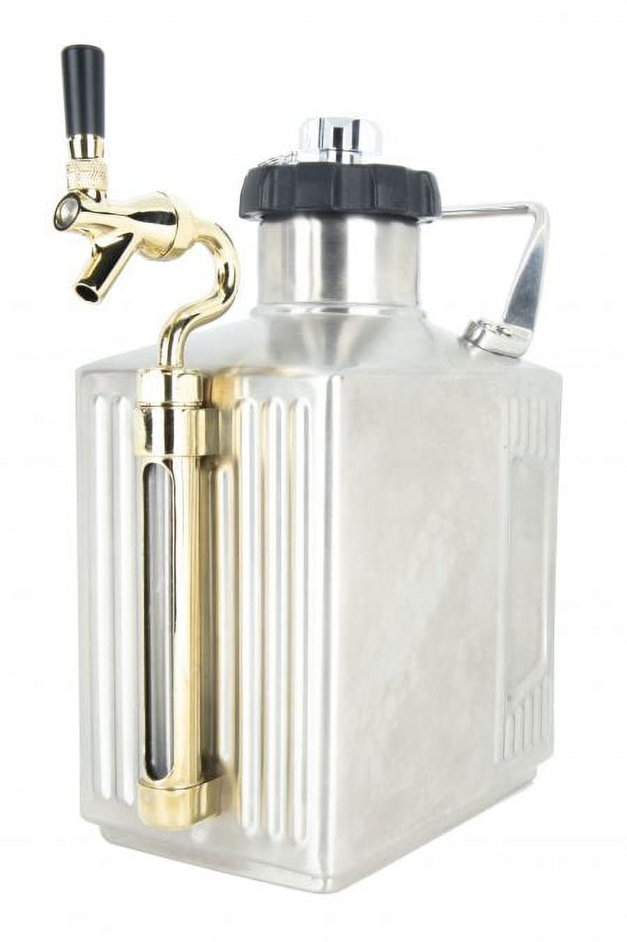 128 oz Brushed Polish Pressurized Growler with Cap and Tap - Walmart.com