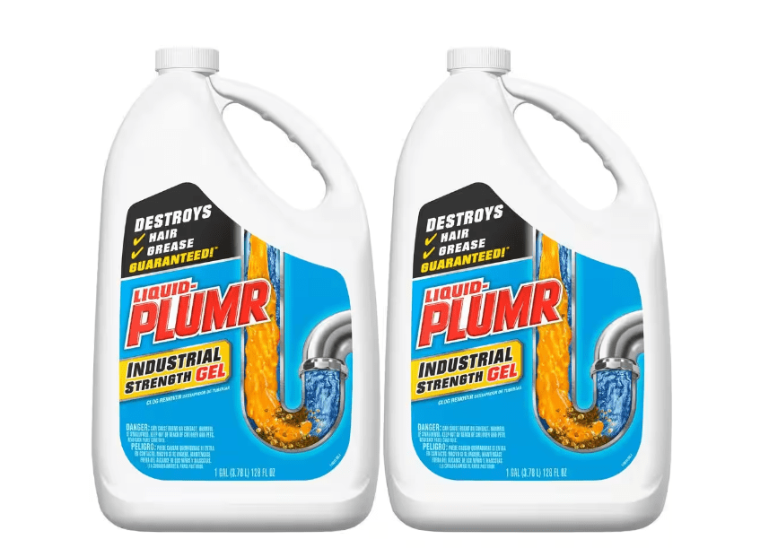 128 oz. Industrial Strength Gel Drain Cleaner and Drain Unclogger (2 ...