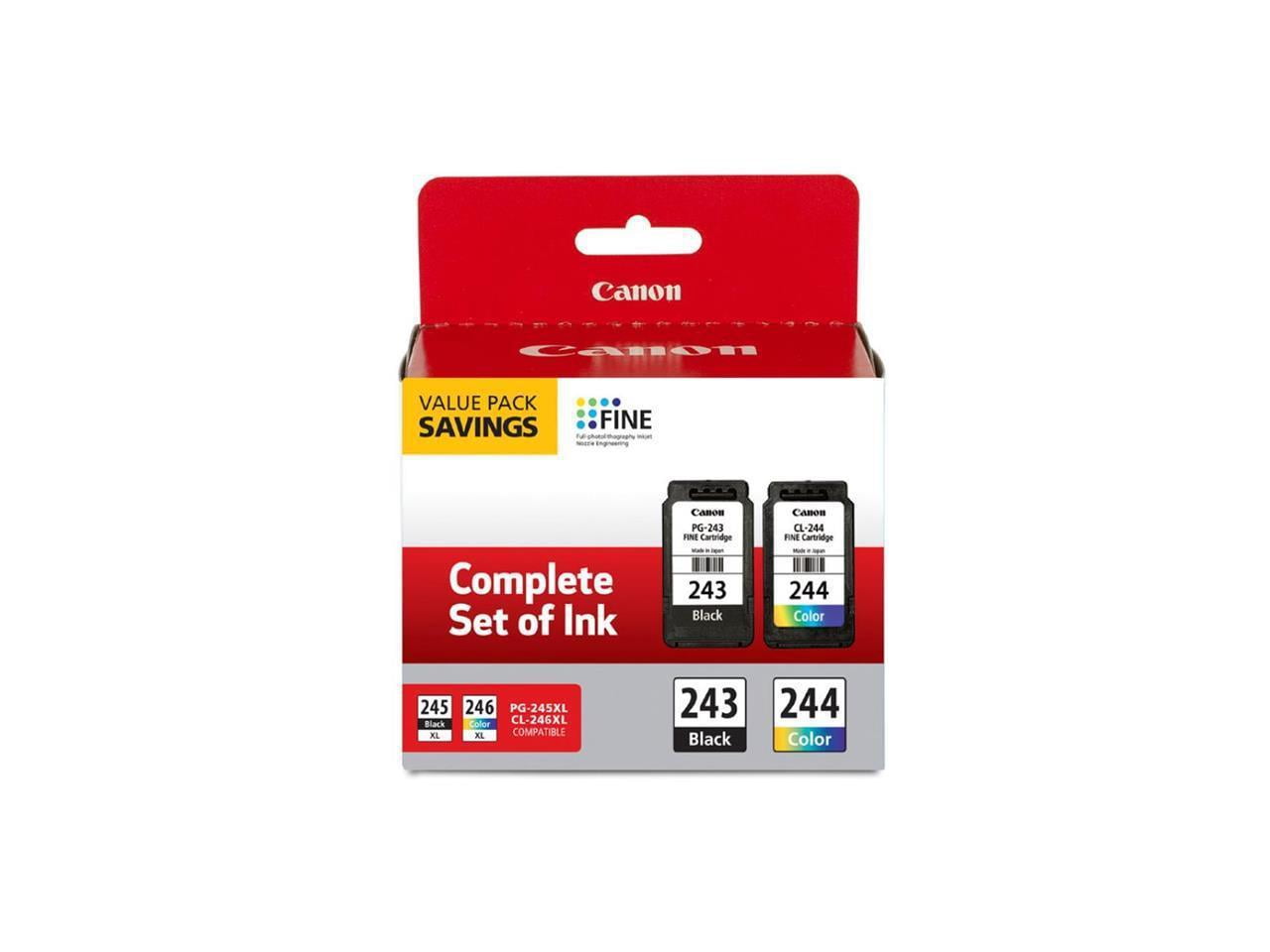 Canon CL-244 PG-243 Ink Cartridges, Black/Color, Exceptional Quality ...