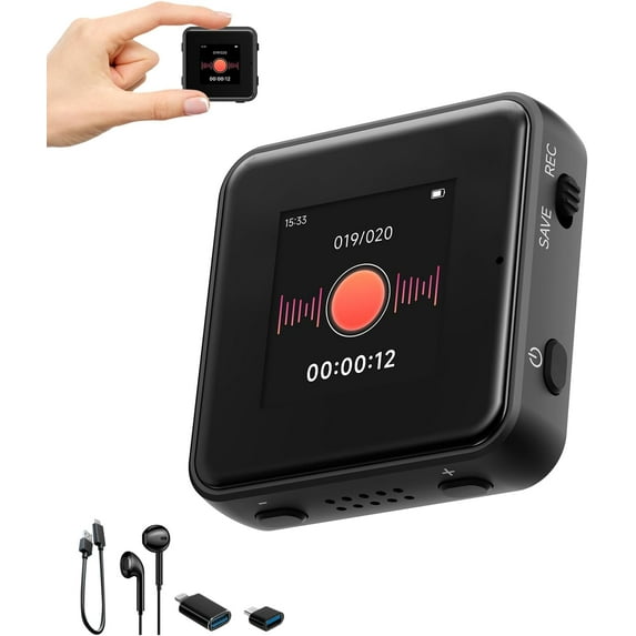 128B Diital Voice Recorder with Playback Recordin Device with Screen ...