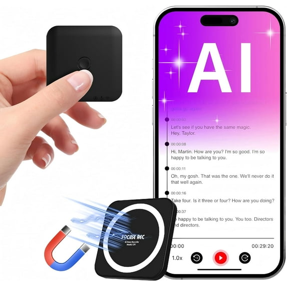 128B Mini AI Voice Activated Recorder with Transcription to Text: 0.24 ...