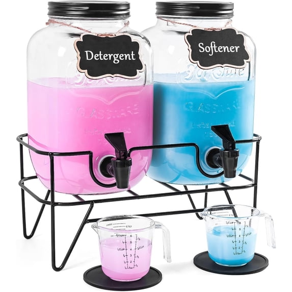 128OZ Laundry Detergent Dispenser BY , Glass Liquid Laundry Soap ...