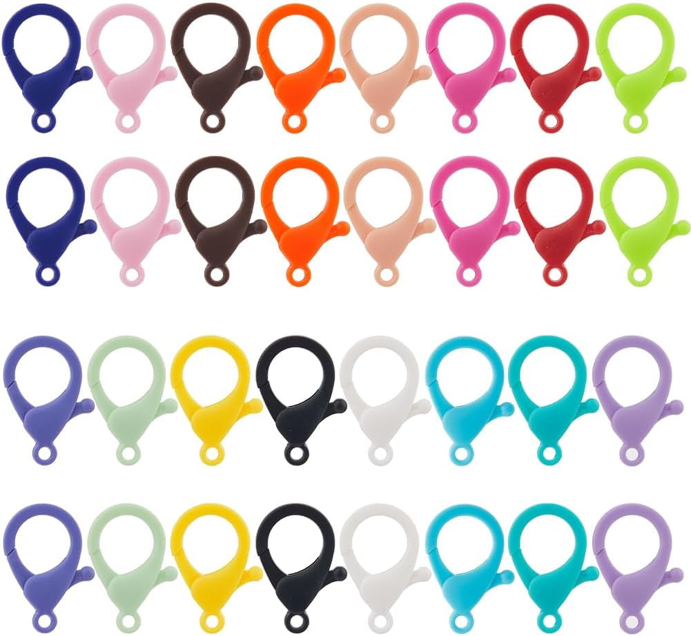 128Pcs 16 Colors Plastic Lobster Clasp Plastic Lobster Claw Clasps ...