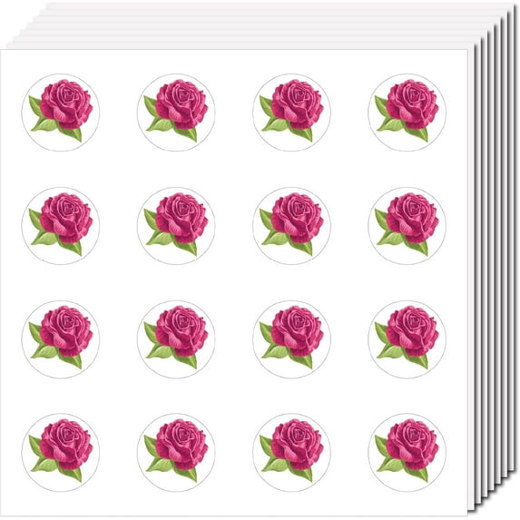 128Pcs 8 Sheets Rose Sticker Flower Planner Sticker Self-Adhesive ...