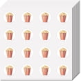 128Pcs 8 Sheets Small Popcorn Stickers Party Favor Sticker Labels 0.98 ...