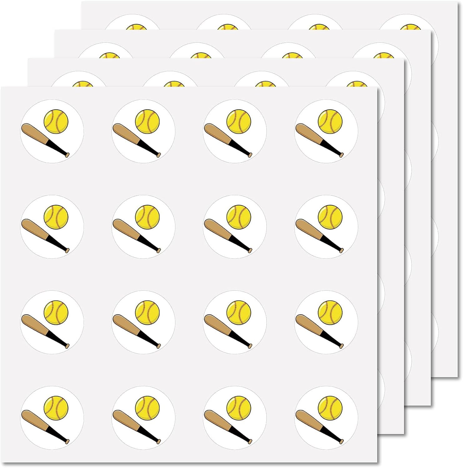 128Pcs Baseball Stickers Sports Vinyl Decal Self-Adhesive Waterproof ...