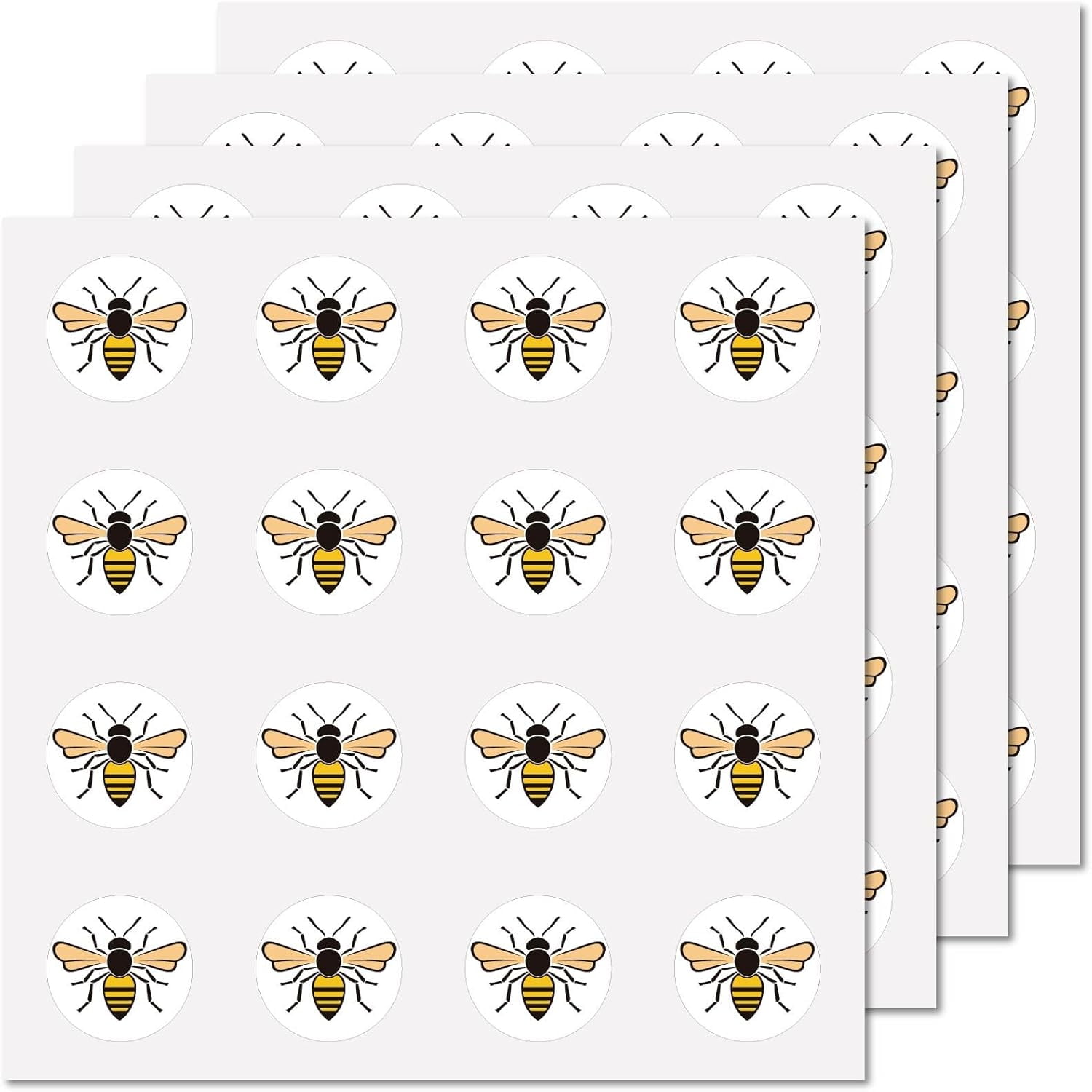 128Pcs Bees Stickers Honey Vinyl Decal Self-Adhesive Waterproof Sticker ...