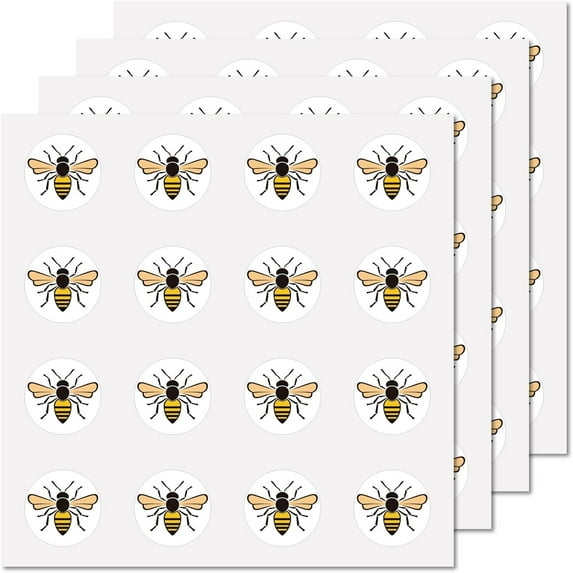 128Pcs Bees Stickers Honey Vinyl Decal Self-Adhesive Waterproof Sticker ...