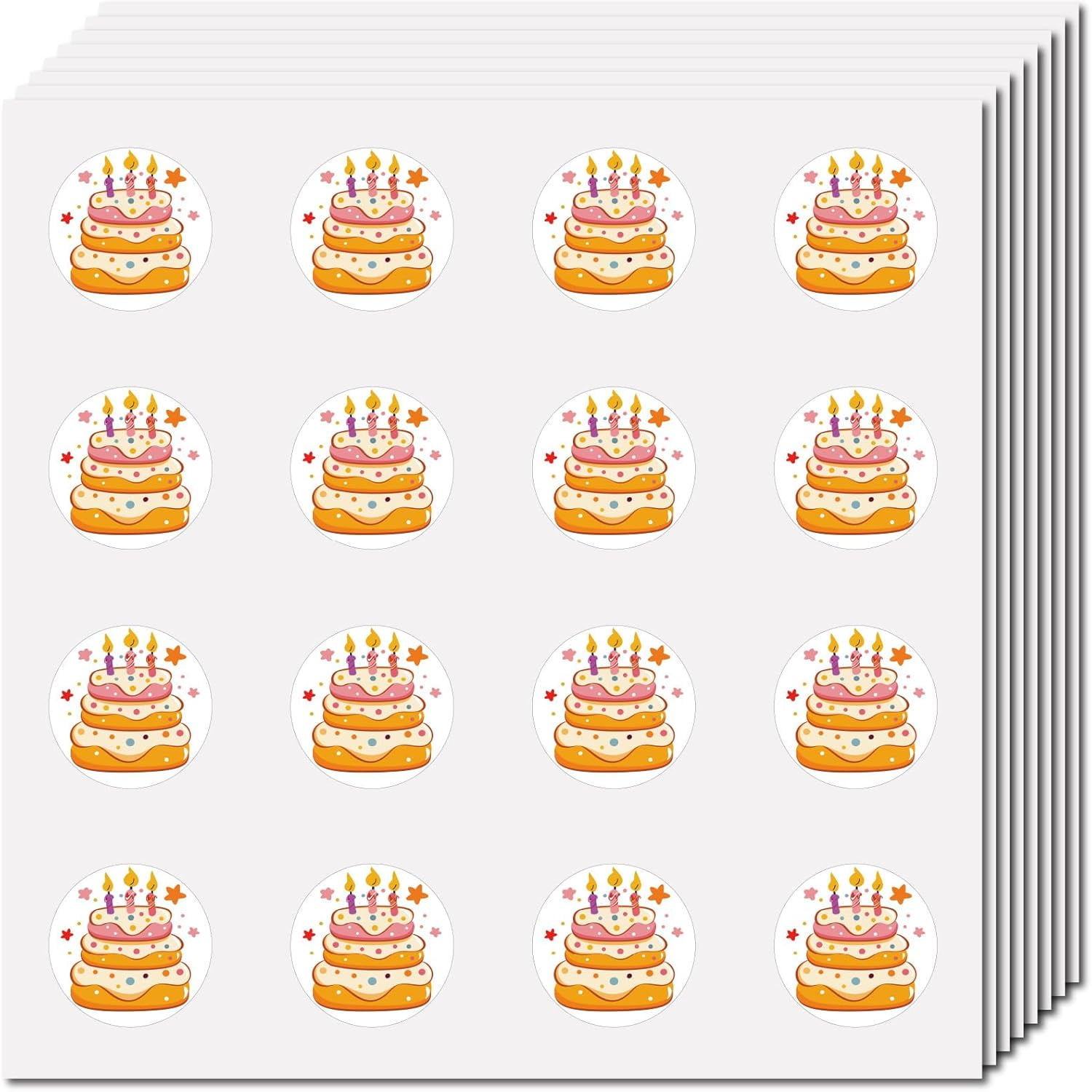 128Pcs Birthday Reminder Stickers Cake Planner Sticker Decals Self ...