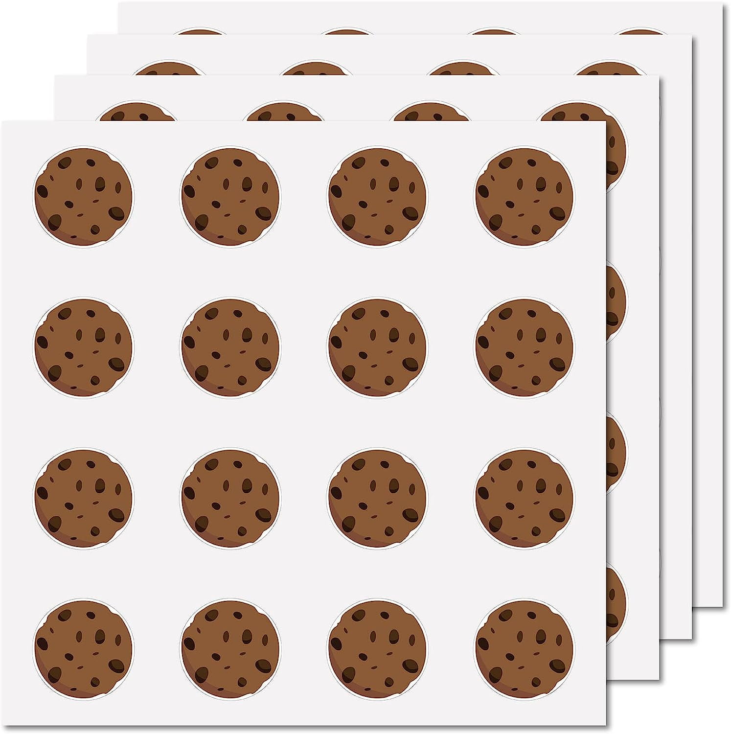 128Pcs Chocolate Chip Cookie Stickers Cookie Monster Stickers ...