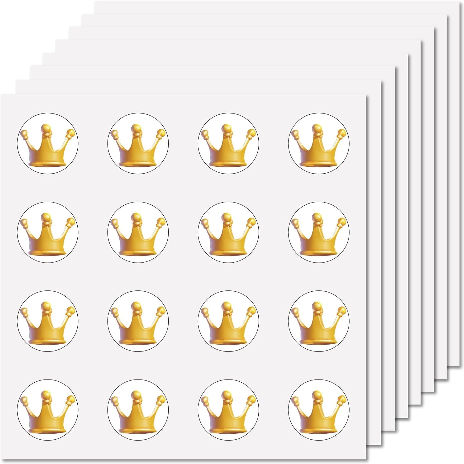 128Pcs Crown Planner Stickers Gold Crown Helmet Sticker Decals Self ...
