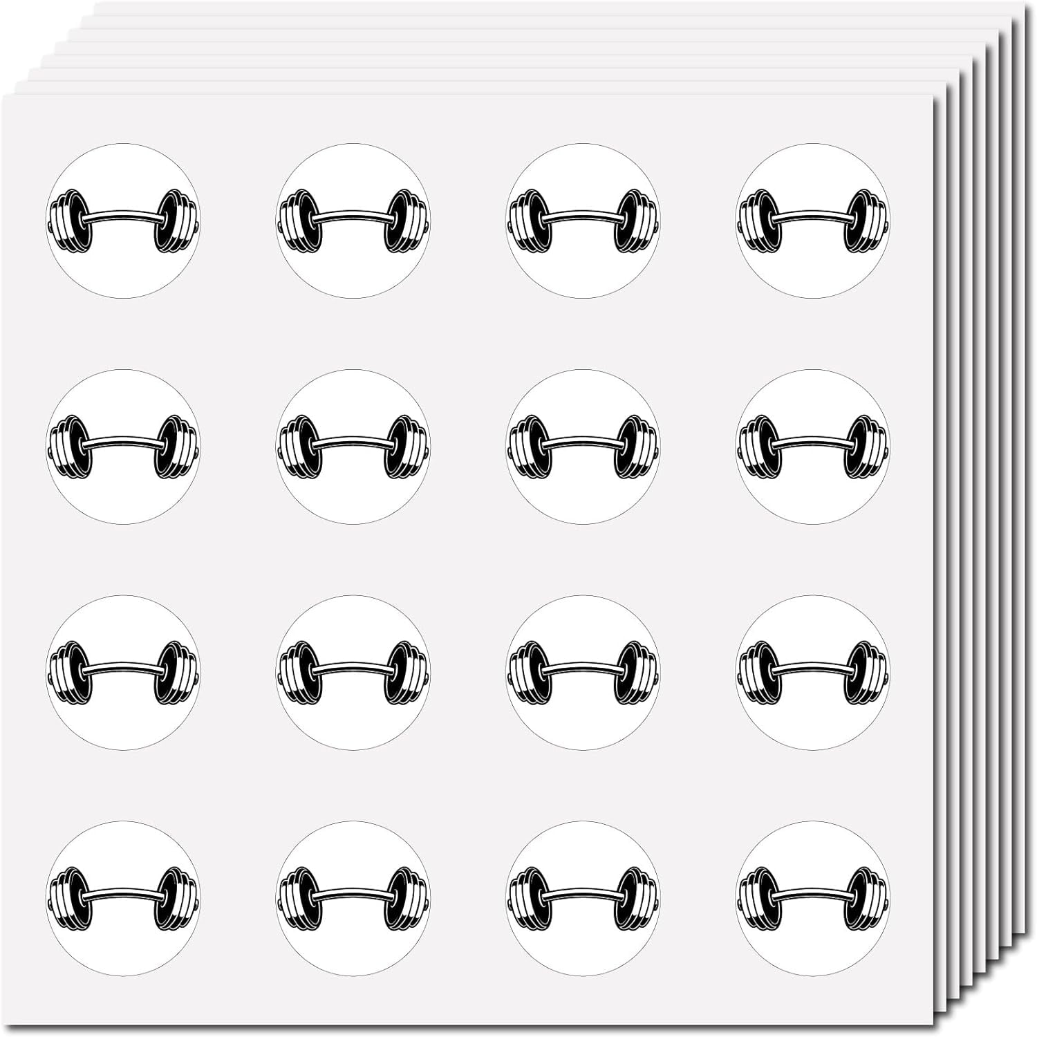 128Pcs Dumbbell Planner Stickers Black Vinyl Decal Self-Adhesive ...