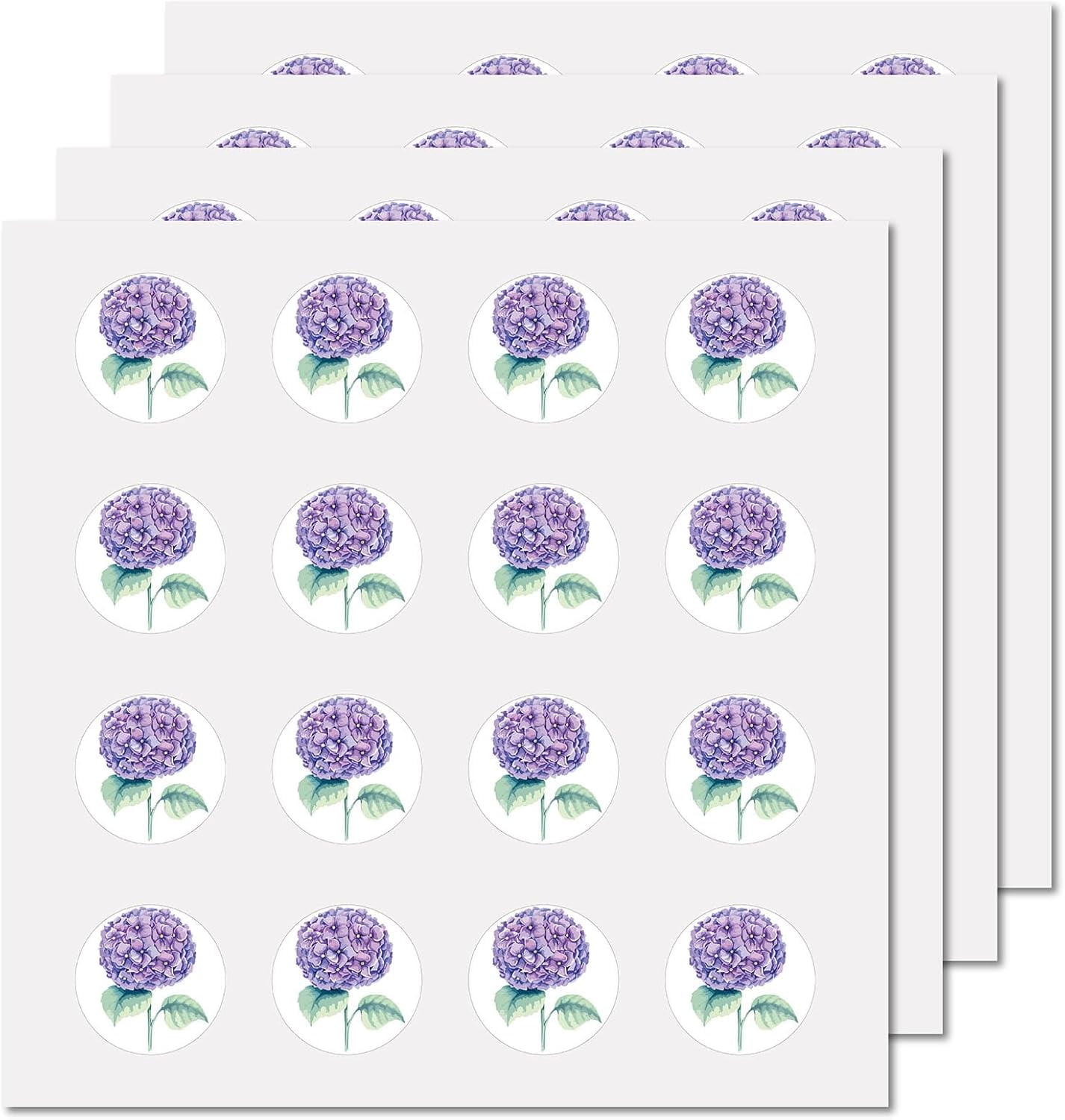 128Pcs Hydrangea Planner Sticker Self-Adhesive Flowers Decals Mini ...