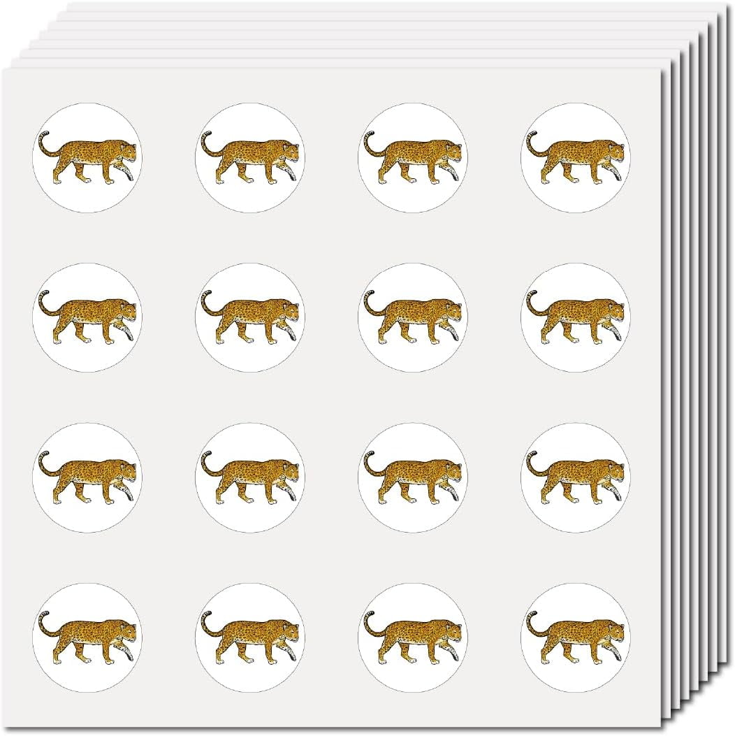 128Pcs Leopard Stickers Cheetah Decal Bulk Animal Sticker for ...