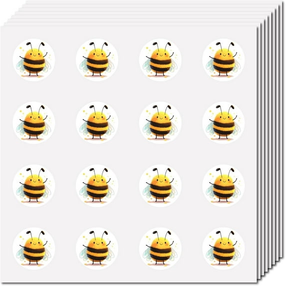 128Pcs Mini Bee Decals Teacher Reward Stickers 1 Inch Vinyl Plastic ...