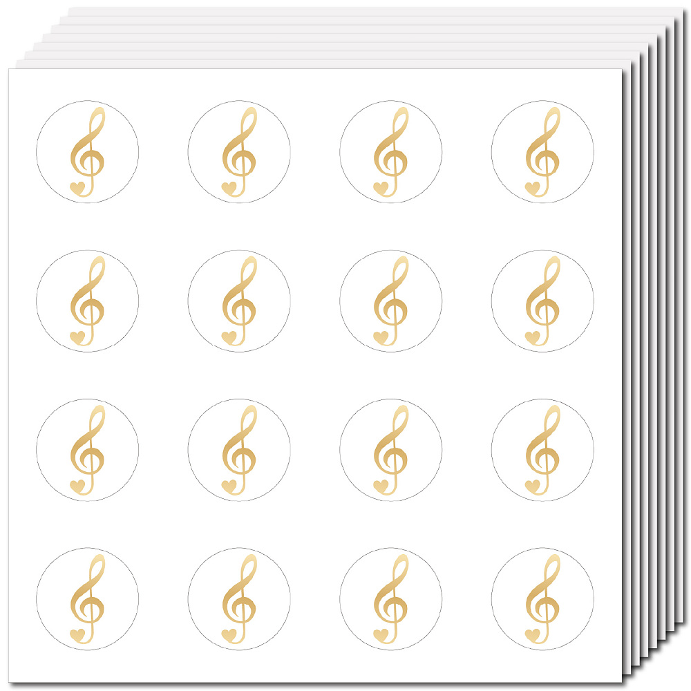 128Pcs Musical Note Scrapbooking Planner Stickers Small Decals Plastic ...