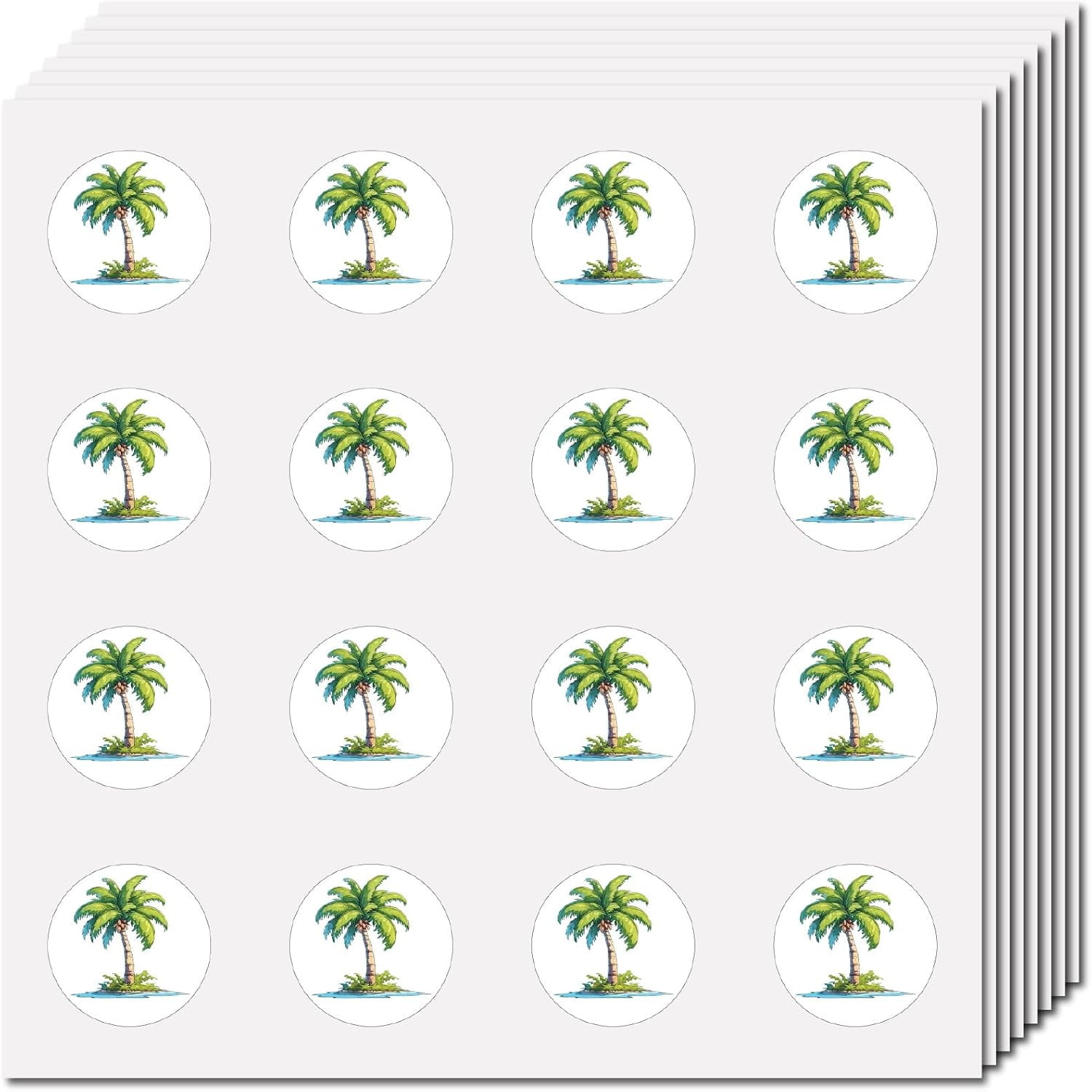 128Pcs Palm Tree Stickers Small Tree Decals 0.98 Inch Self-Adhesive ...