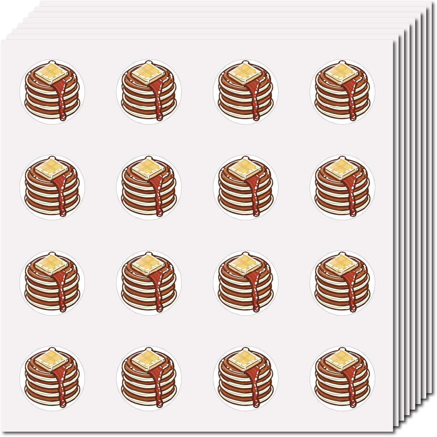 128Pcs Pancake Planner Stickers Food Helmet Sticker Decals Self ...