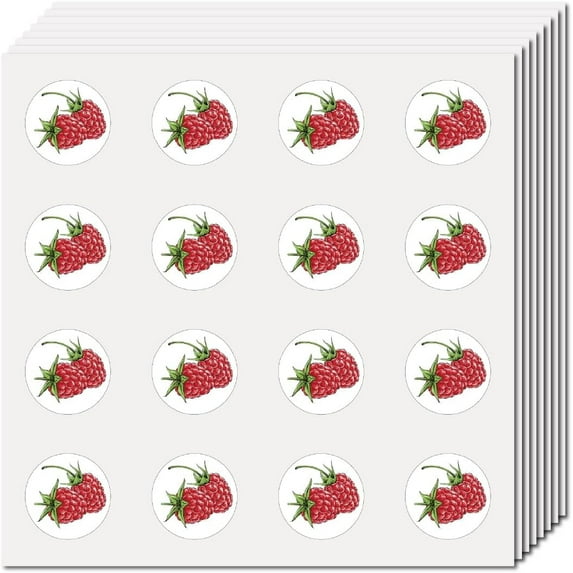 128Pcs Raspberry Stickers for Scrapbooking Small Fruit Decal Red Bulk ...