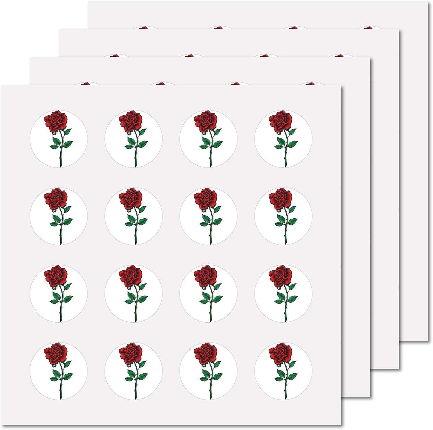 128Pcs Rose Planner Stickers Flower Vinyl Decal Self-Adhesive ...