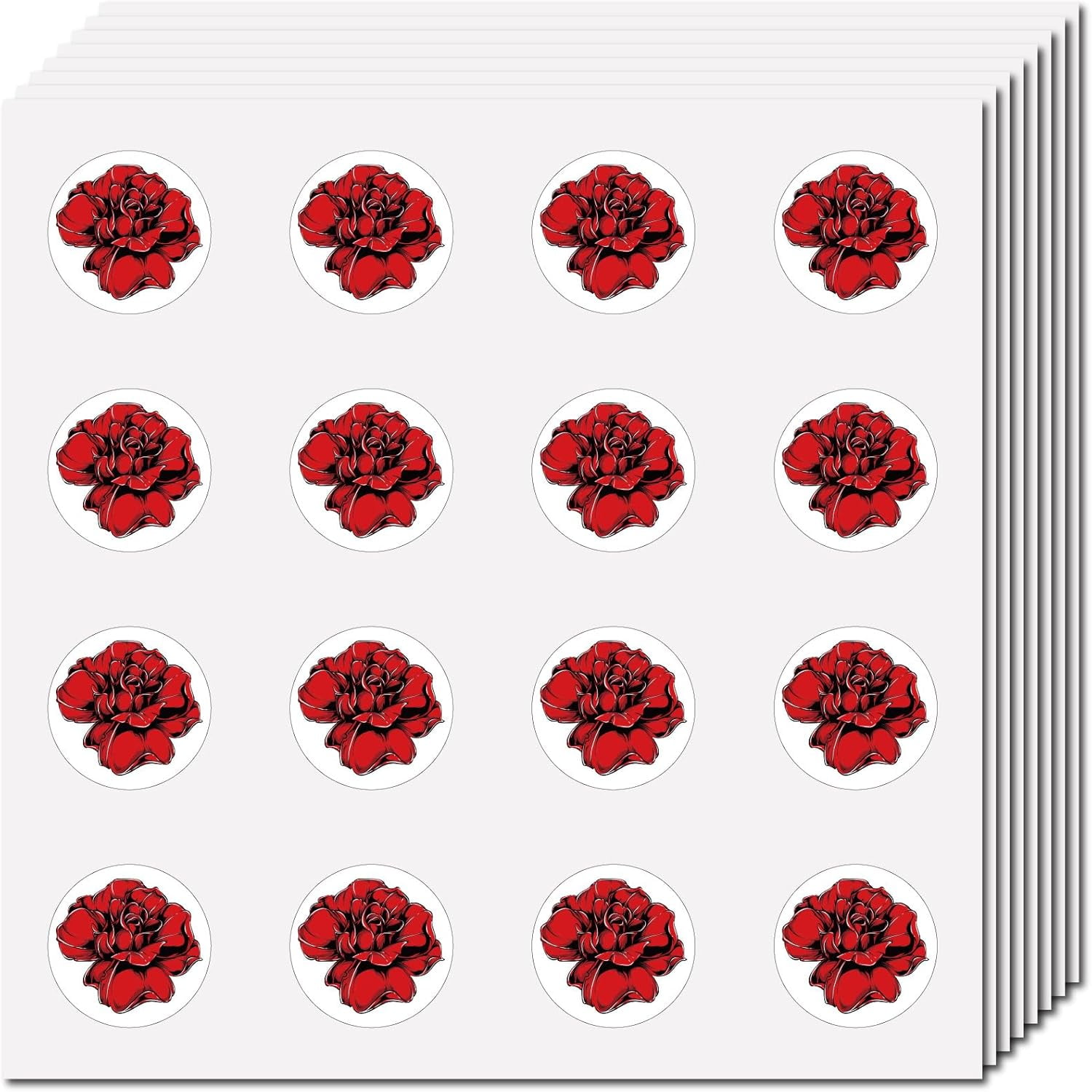 128Pcs Rose Planner Stickers Flower Vinyl Decal Self-Adhesive ...