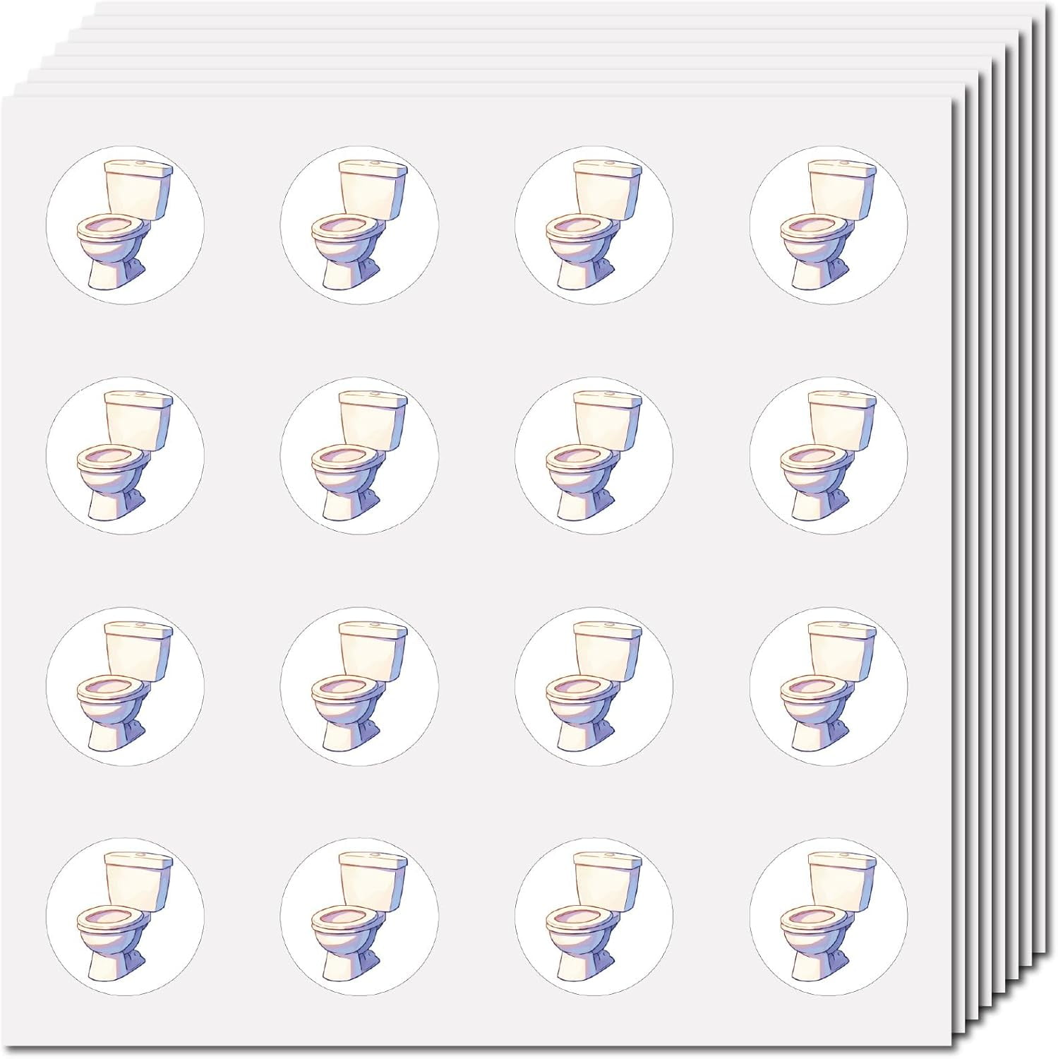 128Pcs Small Planner Stickers Toilet Stickers Waterproof Circle Vinyl ...