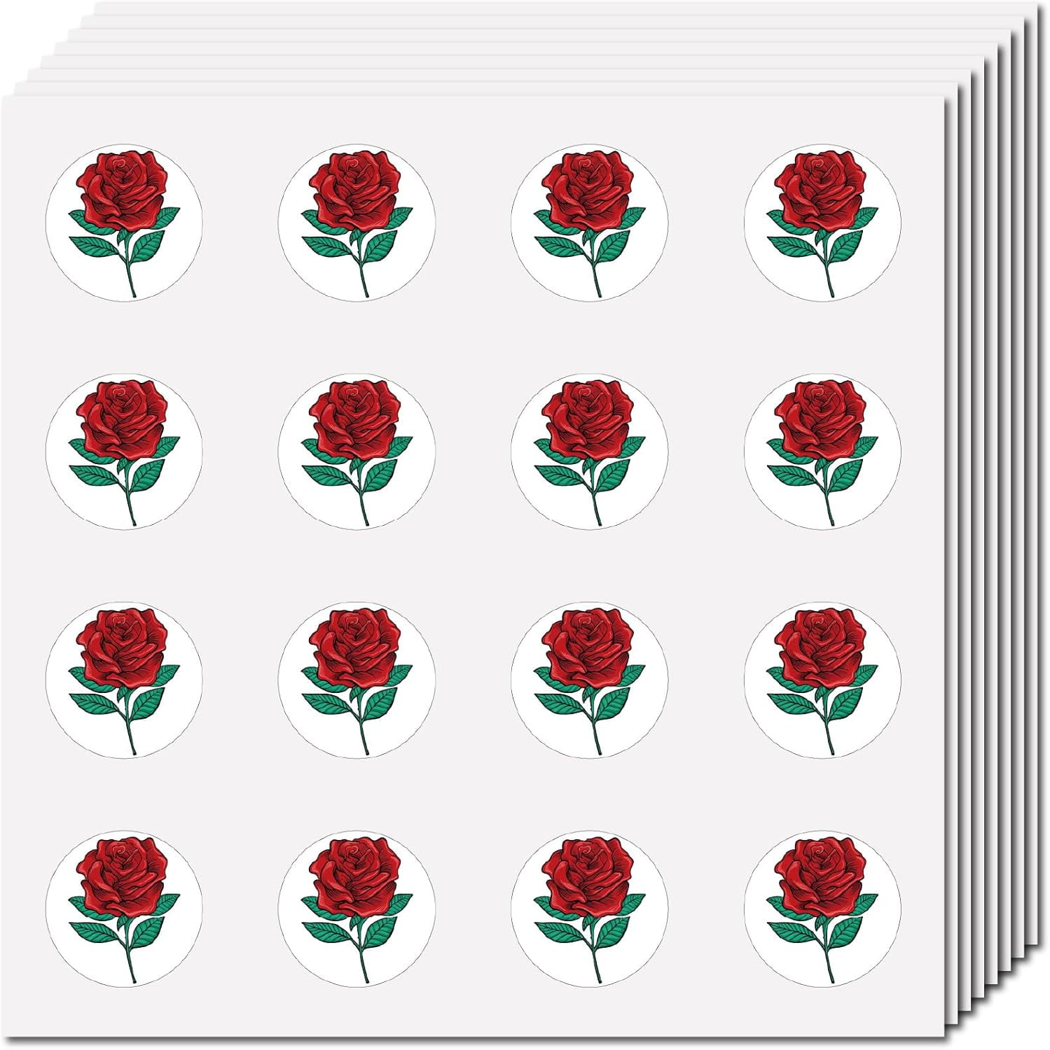 128Pcs Small Rose Stickers Flower Vinyl Decal Self-Adhesive Waterproof ...