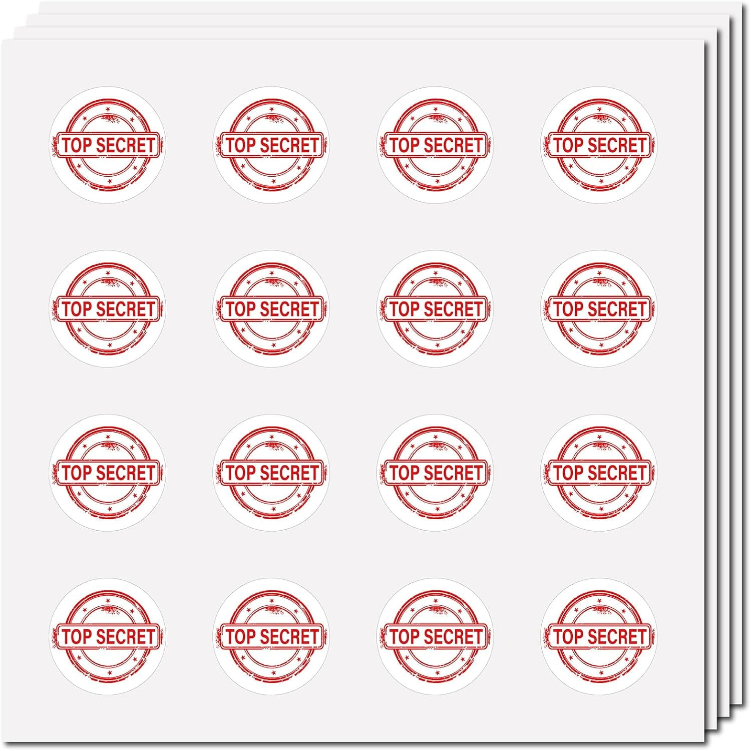 128Pcs Top Secret Stickers Decal Self-Adhesive Waterproof Sticker Round ...