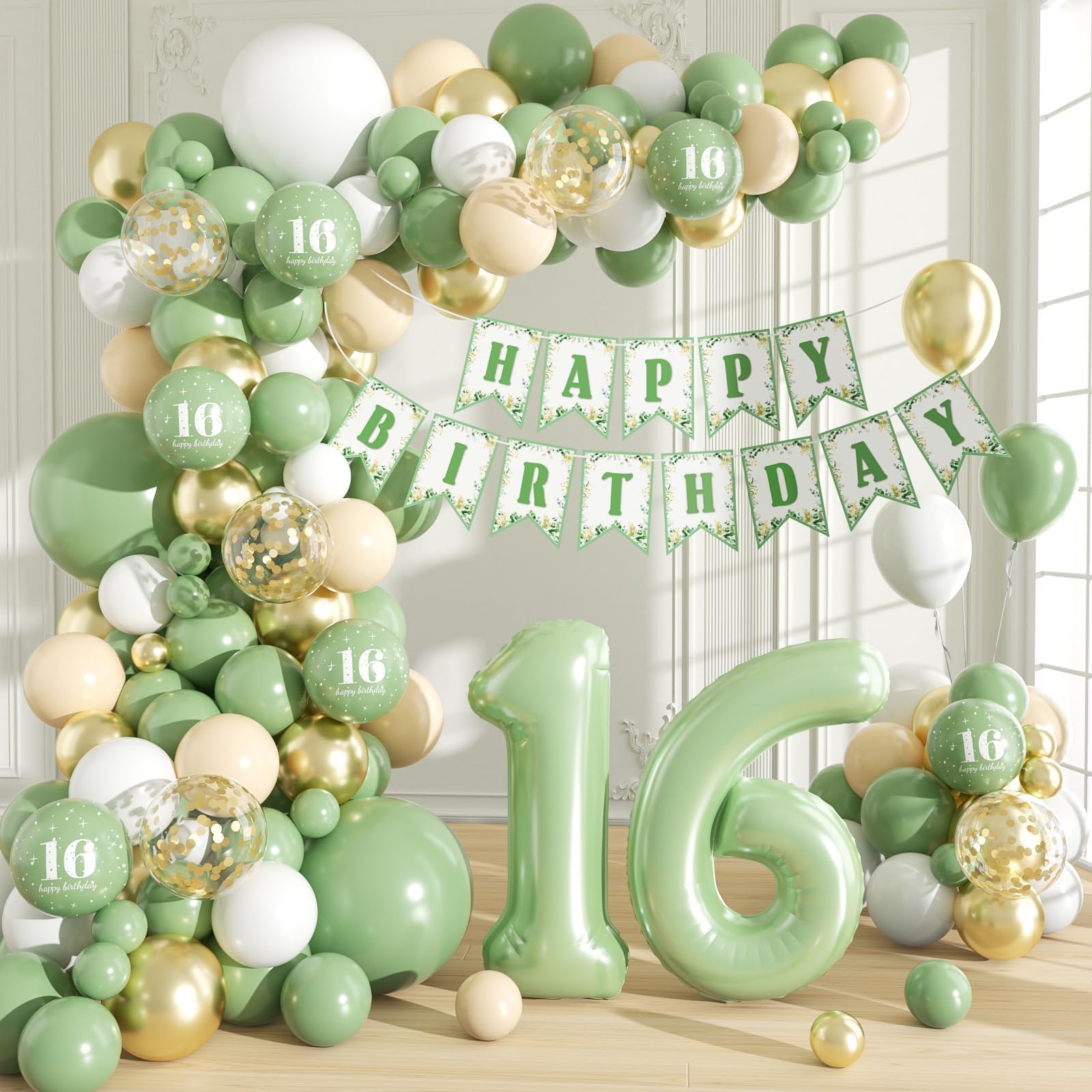 128pcs Sweet 16 Party Decorations - KKS1 16th Birthday Decorations with ...