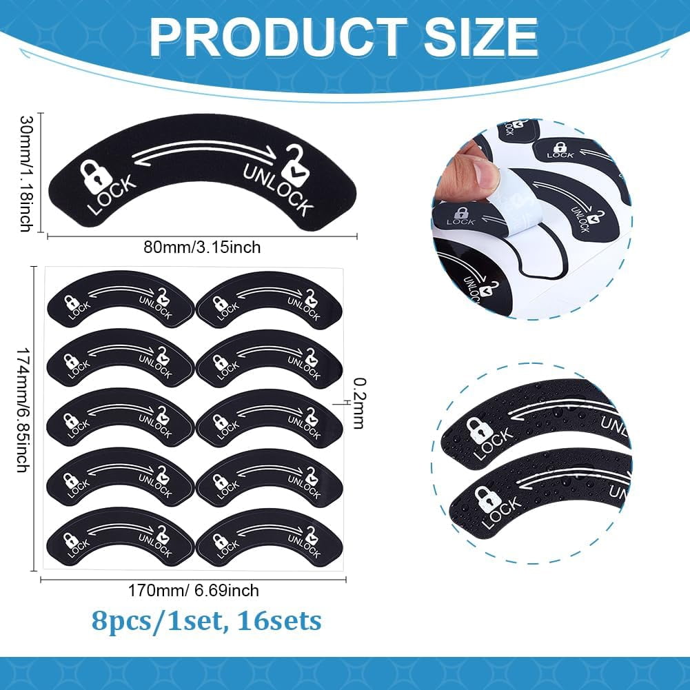 128pcs Unlock Lock Direction Indicating Stickers Waterproof Dials ...