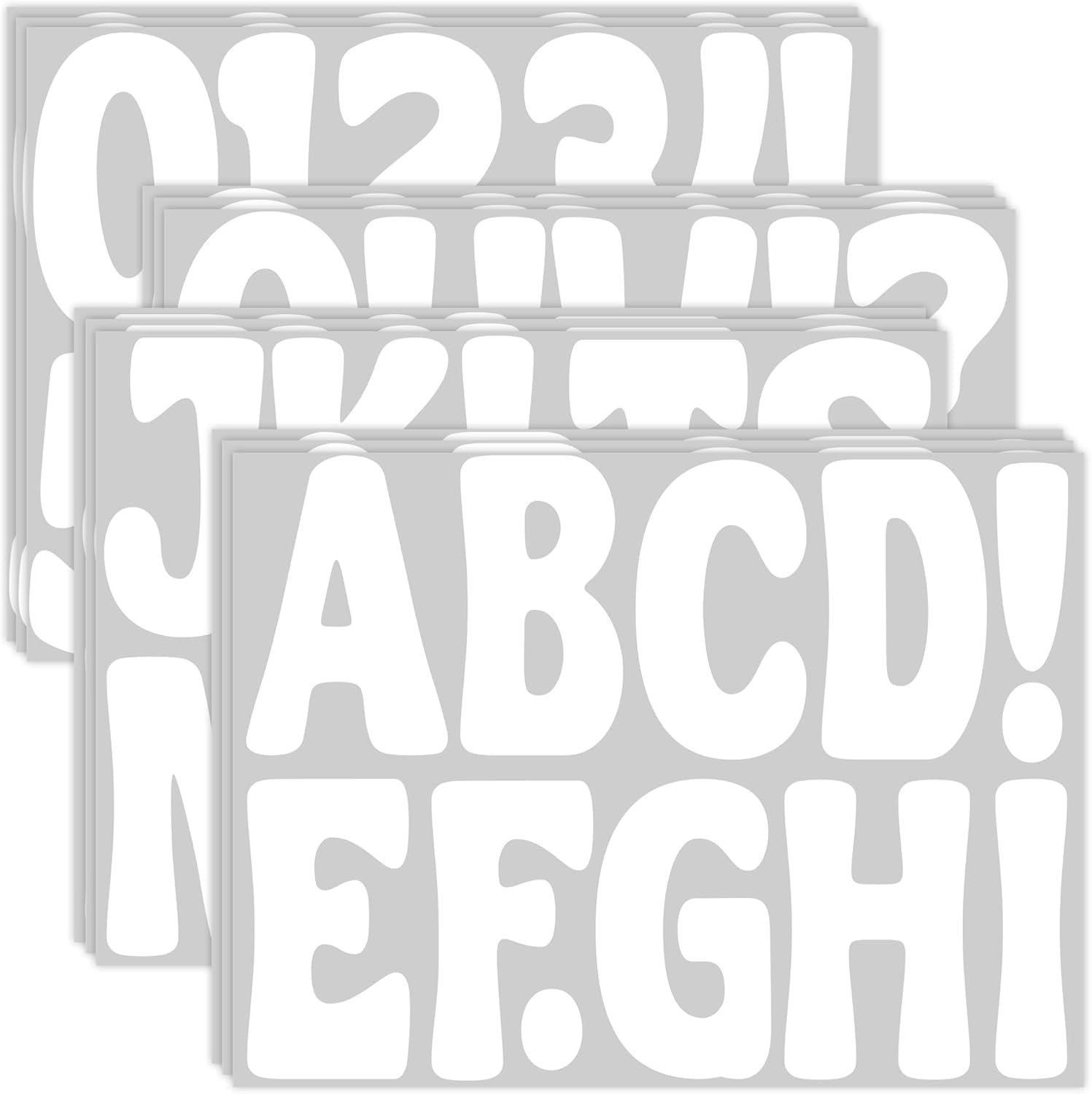 129 PCS Letter Stickers Large Bulletin Board Letters Alphabet Number ...