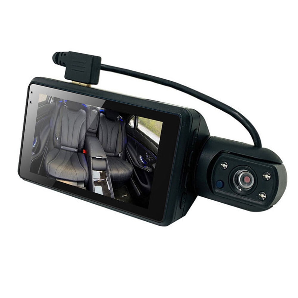 1296P DVR Dash Camera Front & Inside Dual Camera Car Dashcam 3 Inch IPS ...