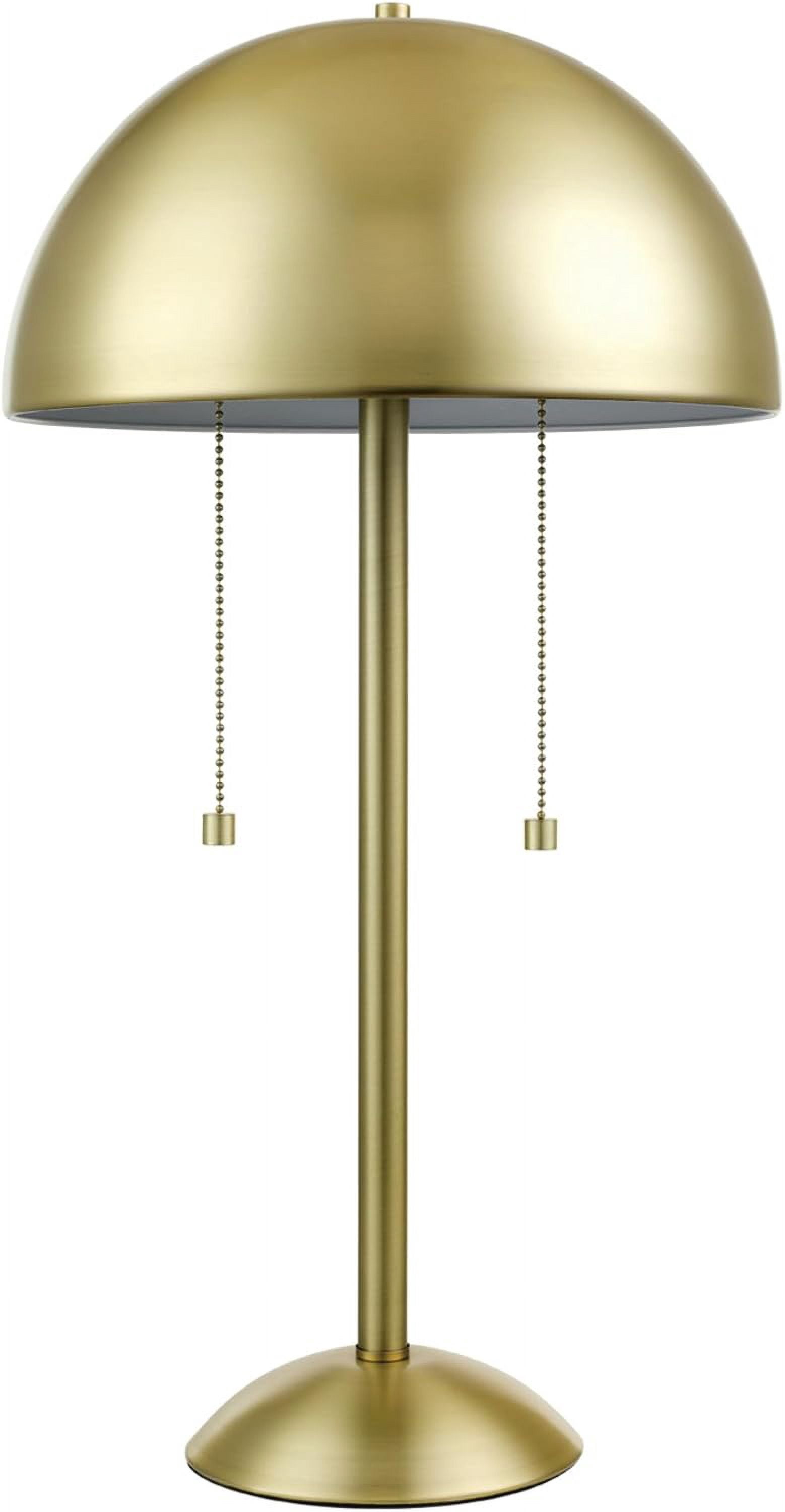 12976 Haydel 21" 2-Light Table Lamp, Matte Brass, Double On/Off Pull ...