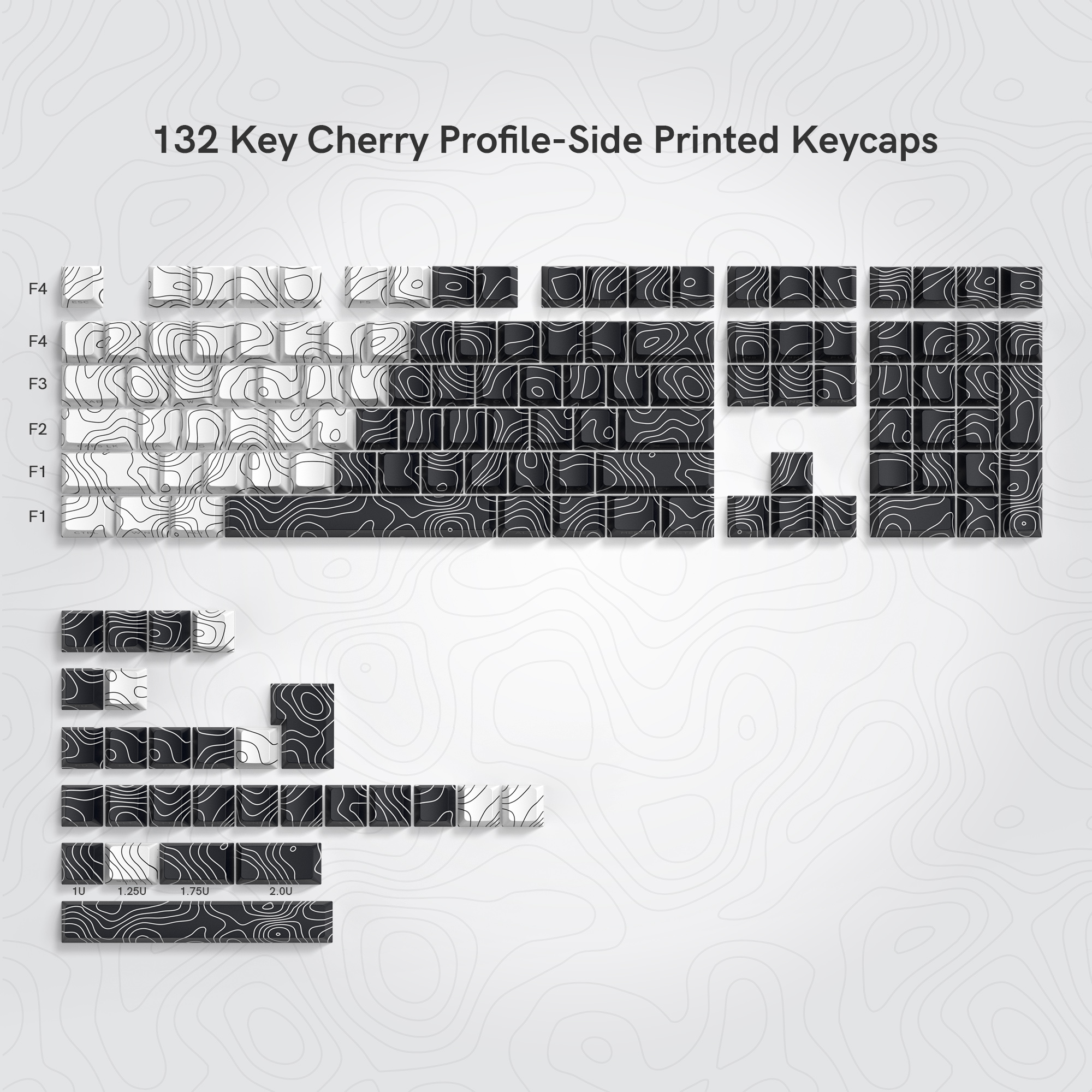 129Keys White Coral Sea Side Print PBT Keycaps Backlit 5 Side Dye-Sub ...