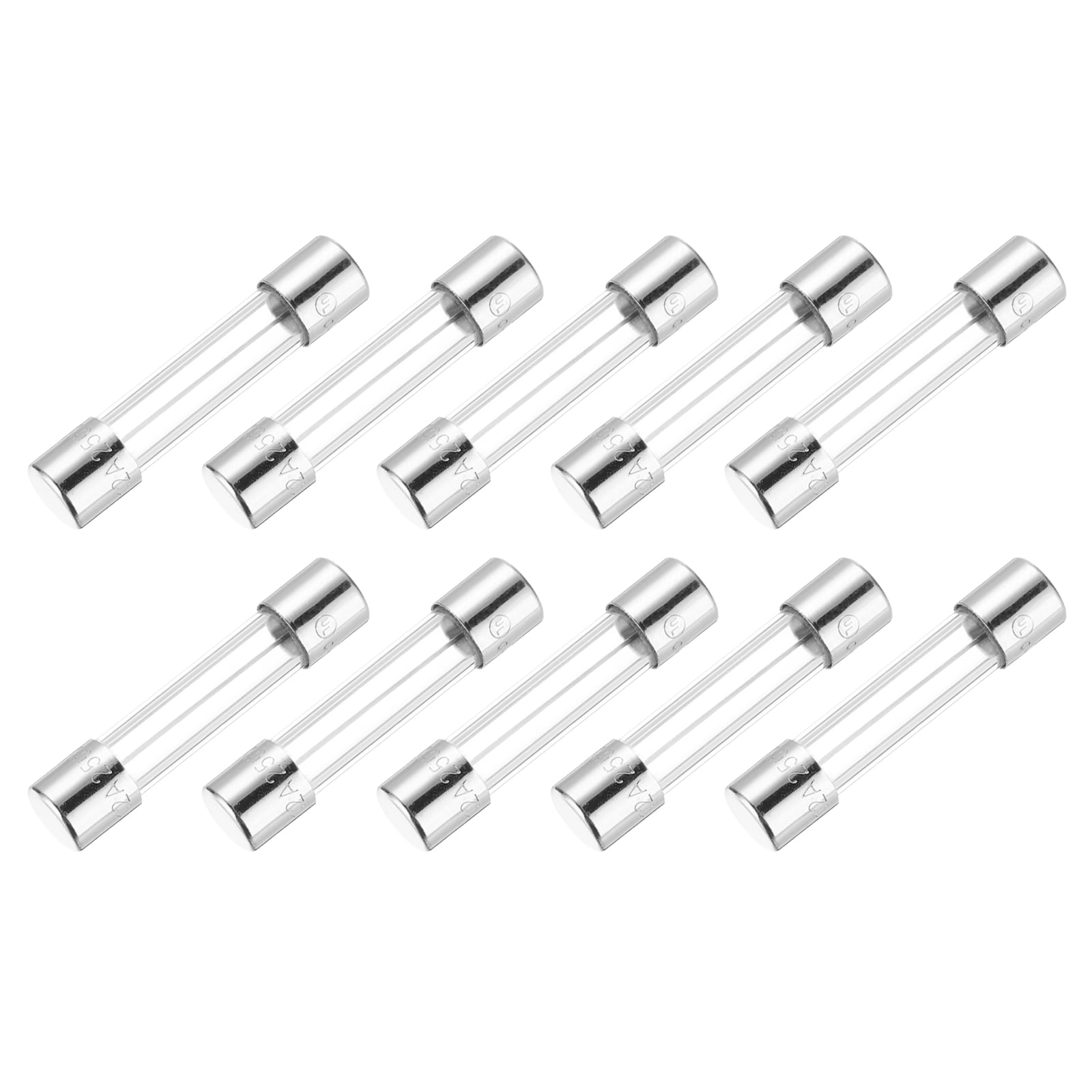 Uxcell 12A 250V Glass Fuses 6x30mm Time Delay Fuses Slow Blow Fuses ...