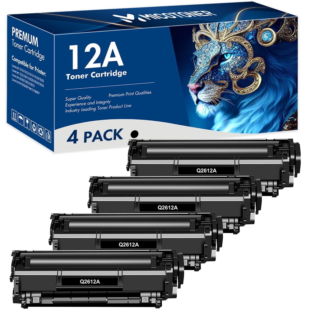 12A Toner Cartridges Compatible for HP 12A Q2612A 1018 LaserJet 1012 1018 1020 1022 1010 1015 ...