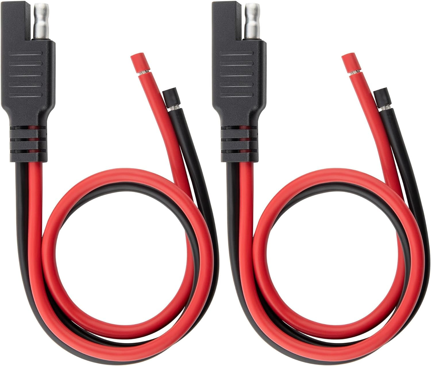 12AWG SAE Connector Cable 1 Feet 2 Pin SAE Single Ended Quick Connector Disconnect Plug Solar ...