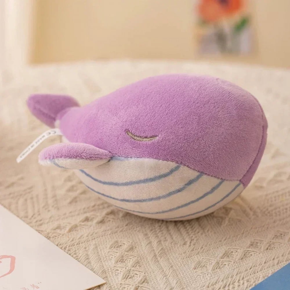 12CM Plush Whale Pendant Soft Stuffed Sea Animal Plush Toy Cartoon Blue ...