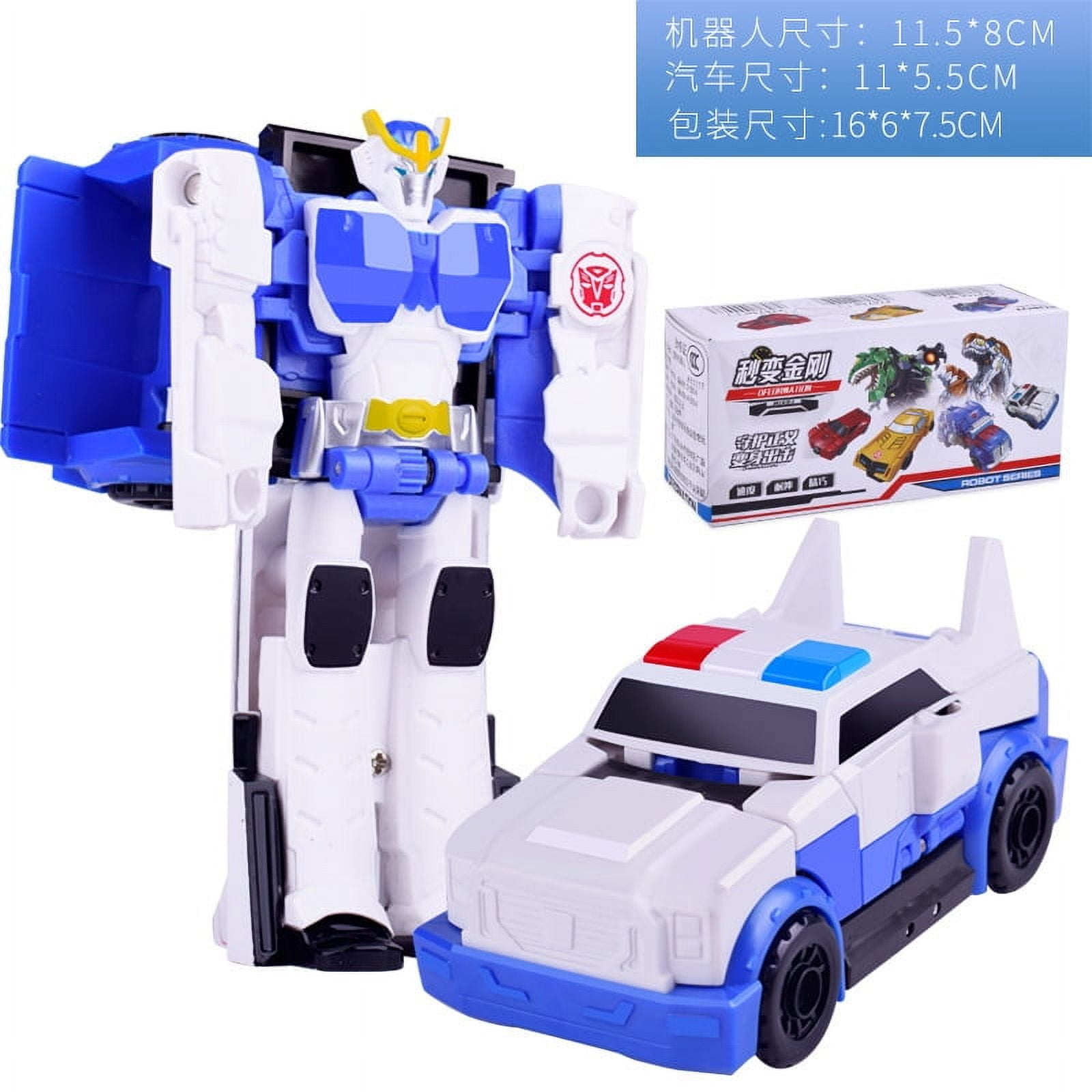 12CM Transformation Robot Kit Toys Models 2 In 1 One Step Model ...