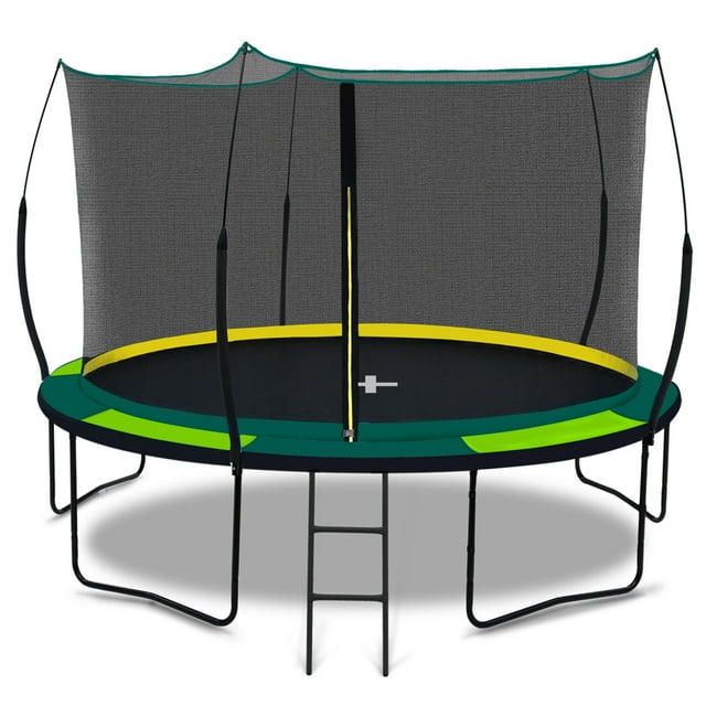 BTMWAY 12FT Recreational Trampolines with Enclosure for Kids and Adults ...