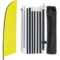 12FT Blank Feather Flag Kit with Pole Solid Color Feather Flag for ...