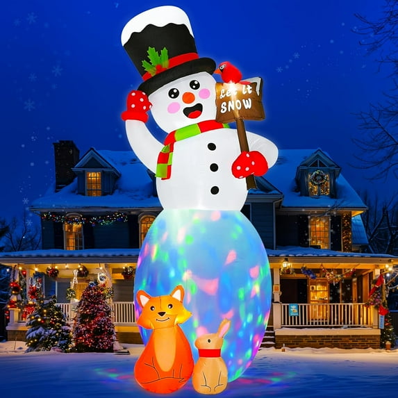 12FT Christmas Inflatable Snowman Outdoor Decoration, Christmas Blow ...