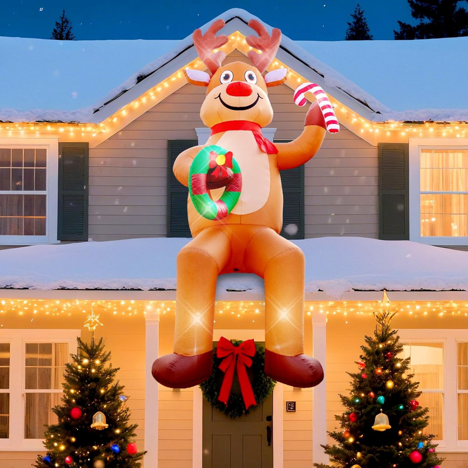 12FT Christmas inflatables, Christmas Inflatable Outdoor Decoration ...