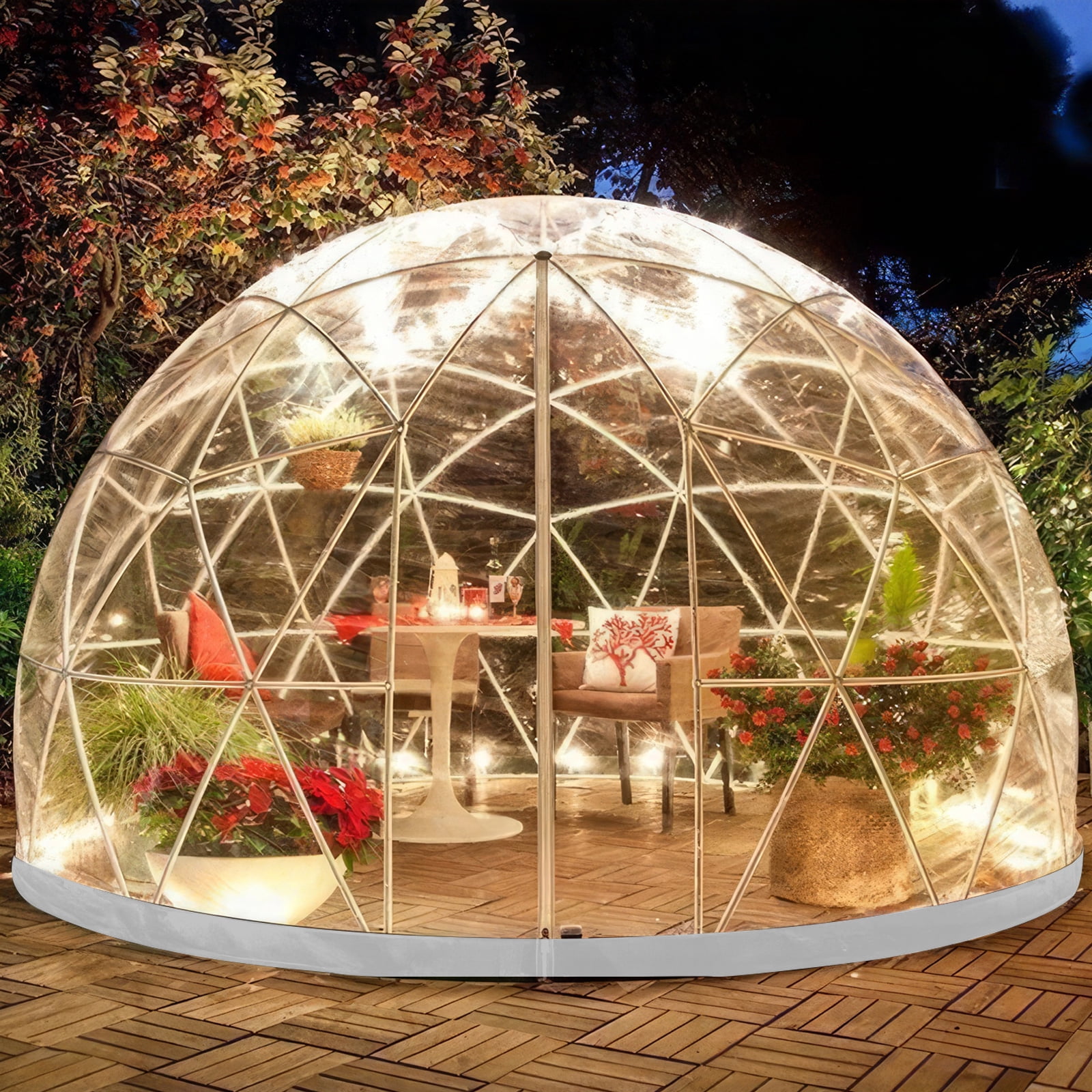 12FT Garden Dome Igloo Tent,Outdoor Bubble Tent Dome Canopy Gazebos ...