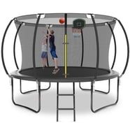 Gymax Indoor Toddler 5FT Trampoline - High Enclosed, Little Trainer ...