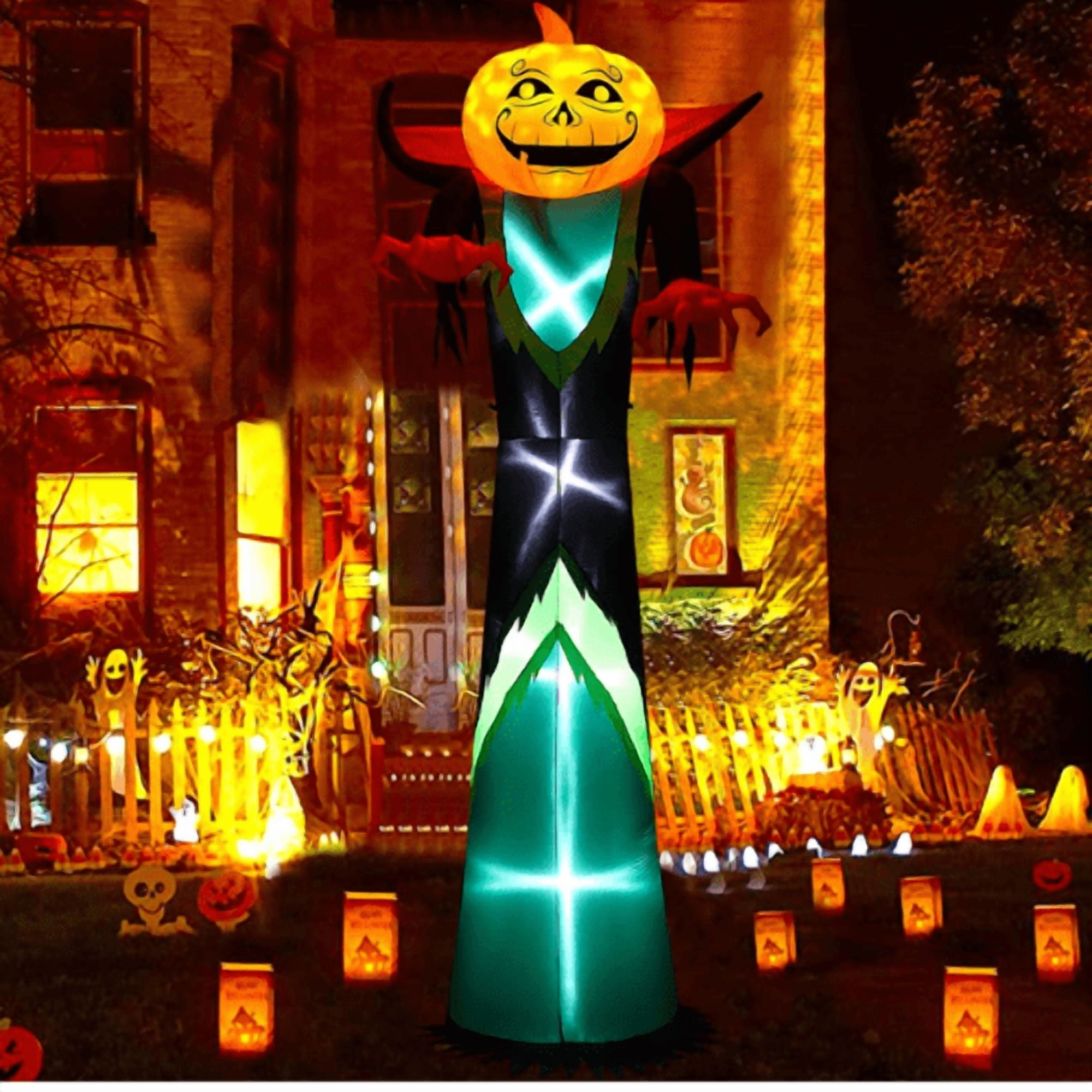 12FT LED Halloween Pumpkin Reaper Inflatable – Yard Outdoor Decor ...