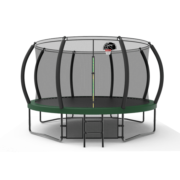 12FT Trampoline with Basketball Hoop, Recreational Trampolines with ...