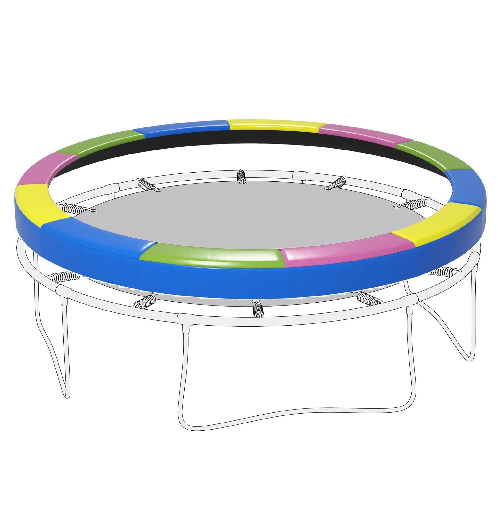 12FT Trampoline Pad - Spring Cover Replacement Safety Pad, All-Weather ...
