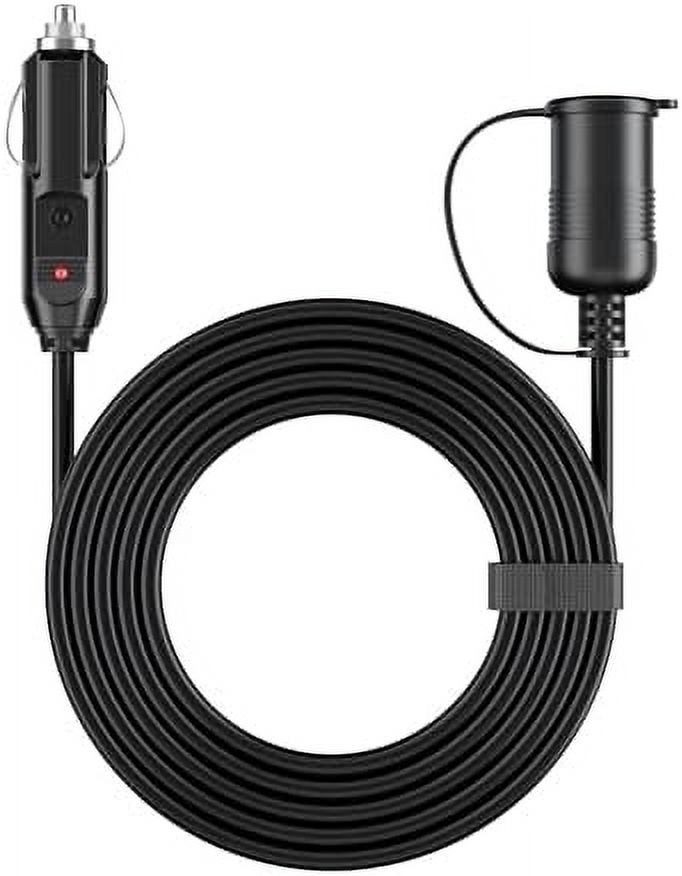 12Ft/12V Cigarette Lighter Extension Cord, Male to Female Socket 120W ...