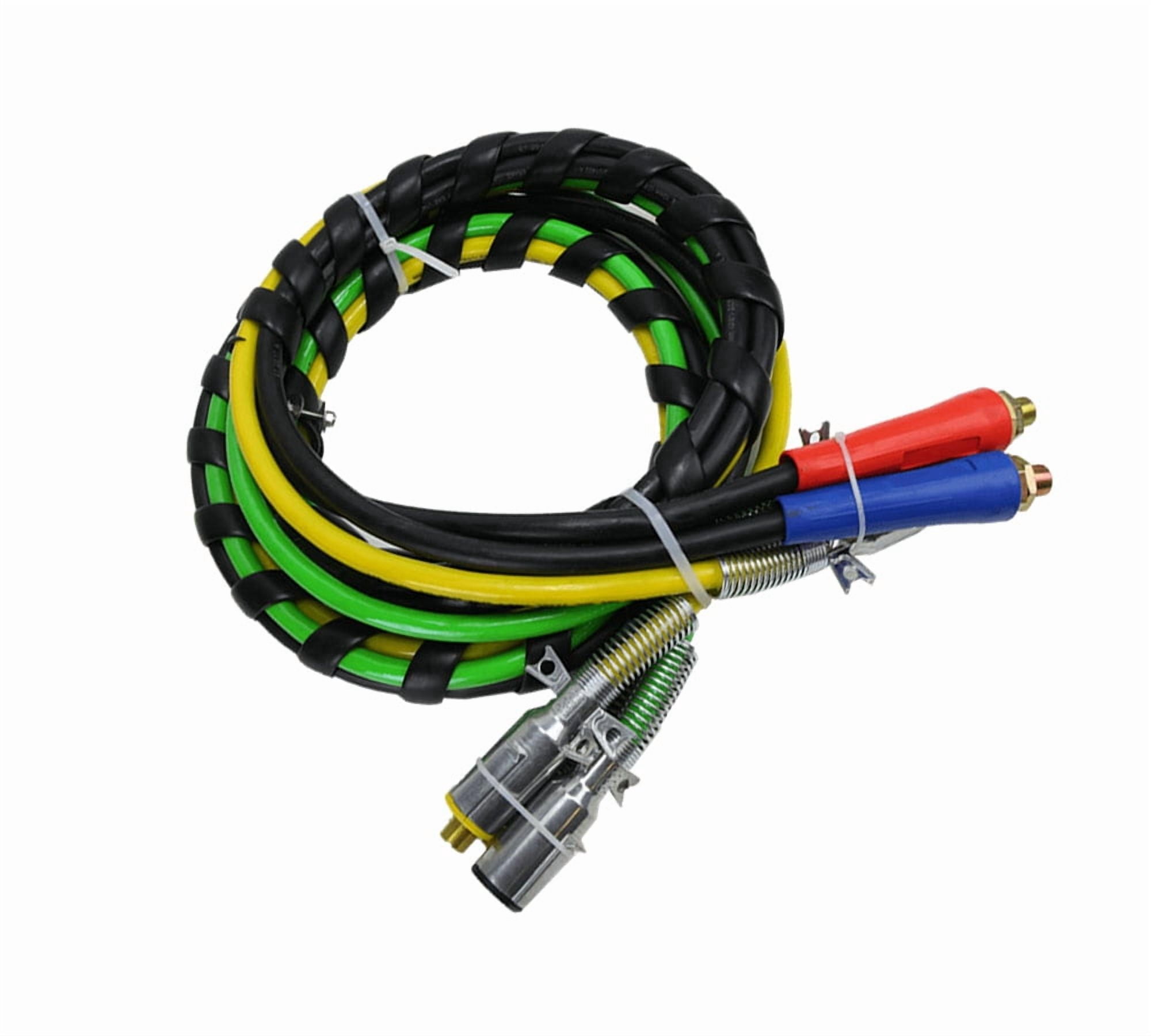 12Ft 4 in 1 ABS Electrical & Air Power Line Hose Kit –Heavy Duty Power ...